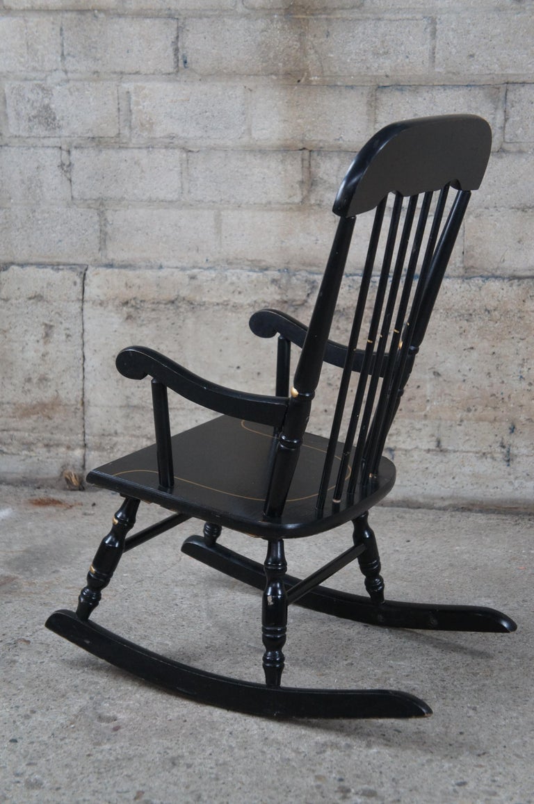 Vintage Hitchcock Style Boston Windsor Stencil Back Childs Rocking ...