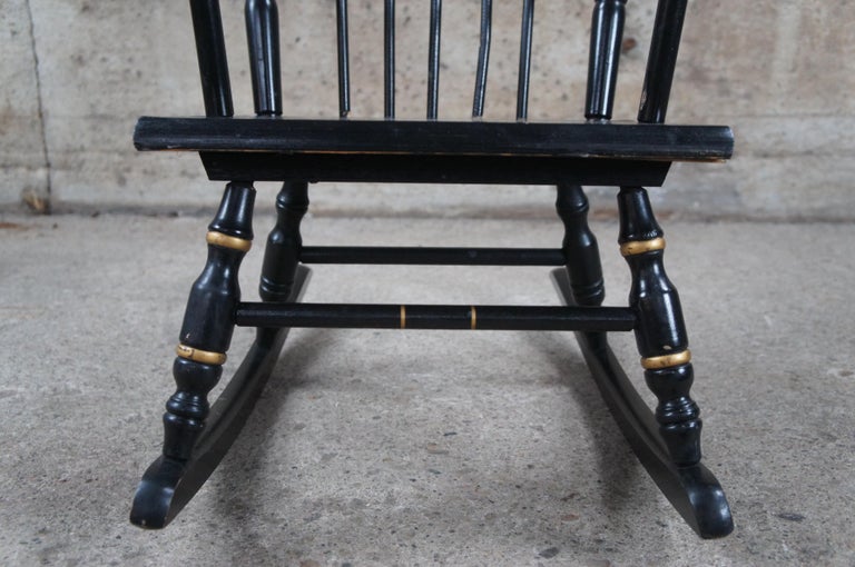 Vintage Hitchcock Style Boston Windsor Stencil Back Childs Rocking ...