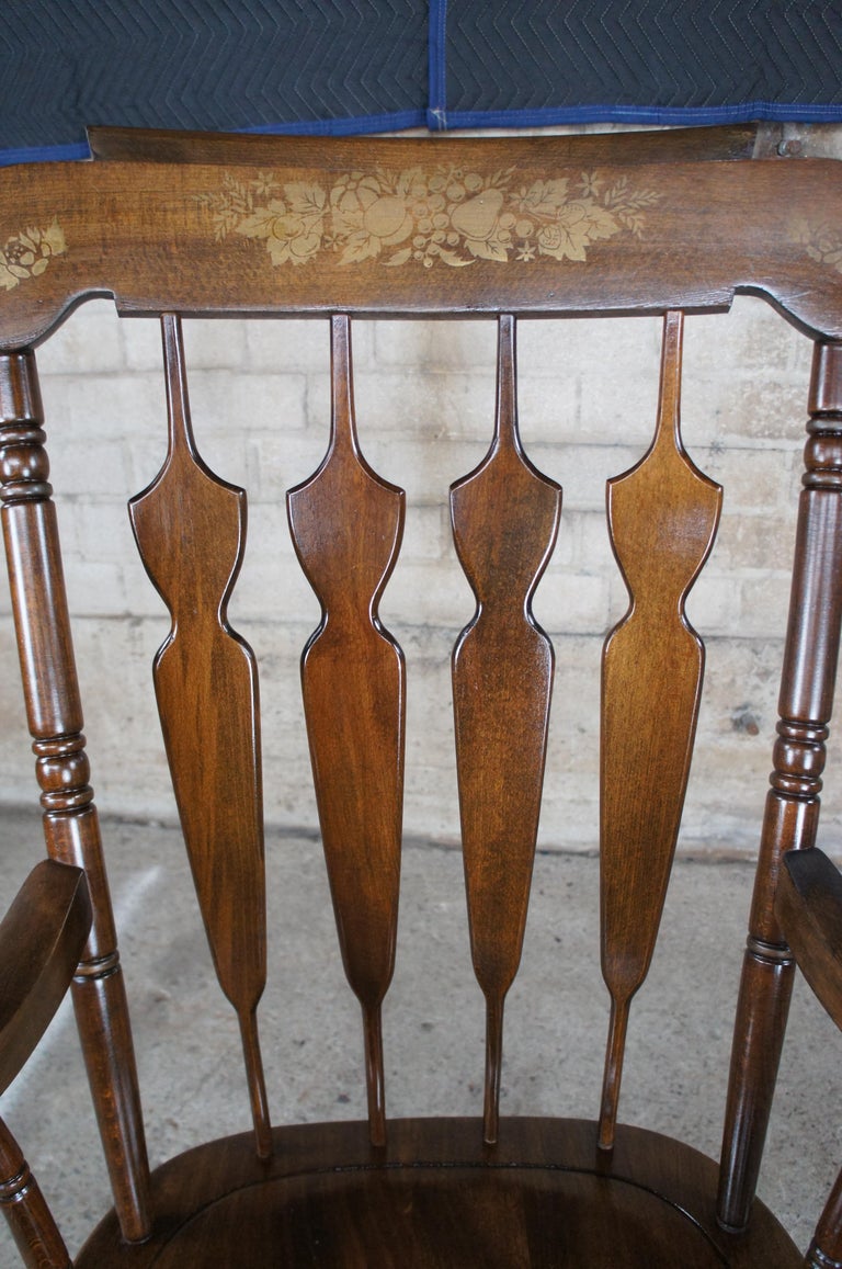Vintage Hitchcock Style Windsor Back Maple Rocking Chair Stencil ...