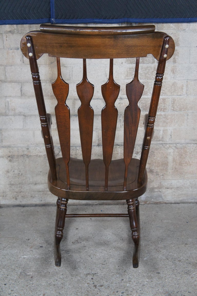 Vintage Hitchcock Style Windsor Back Maple Rocking Chair Stencil ...
