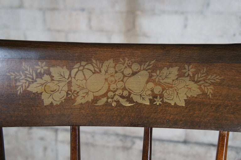 Vintage Hitchcock Style Windsor Back Maple Rocking Chair Stencil ...