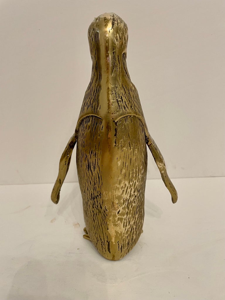 Vintage Hollywood Regency Brass Penguin Sculpture at 1stDibs