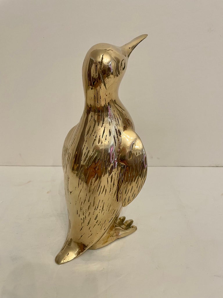Vintage Hollywood Regency Brass Penguin Sculpture at 1stDibs