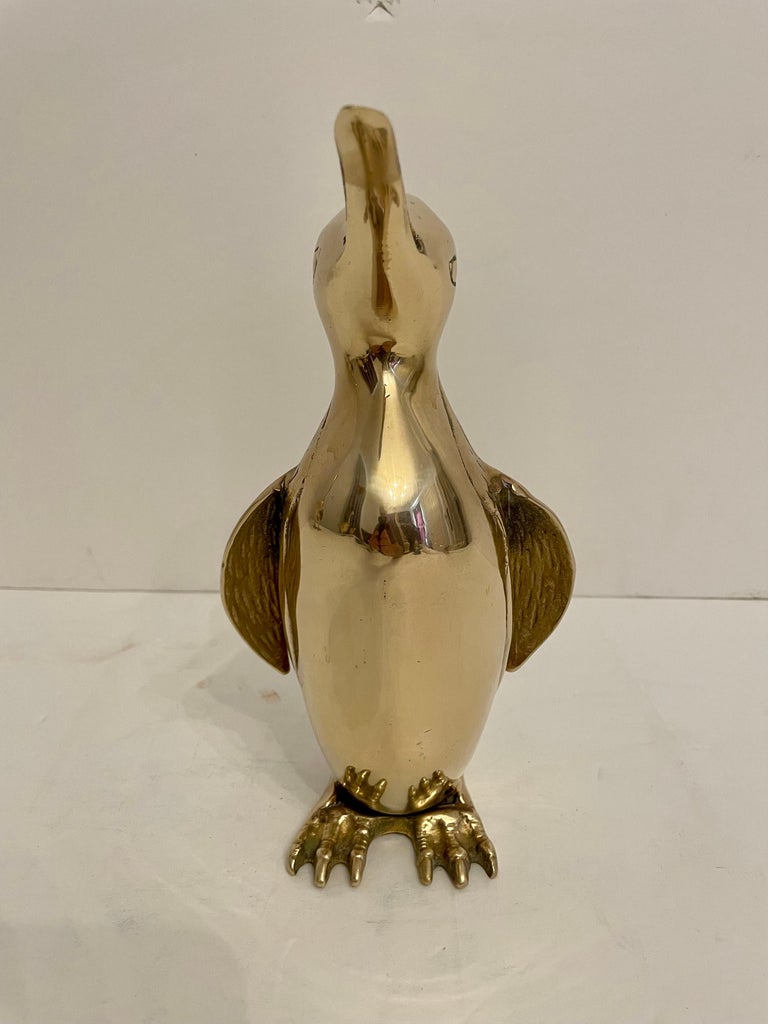 Vintage Hollywood Regency Brass Penguin Sculpture at 1stDibs