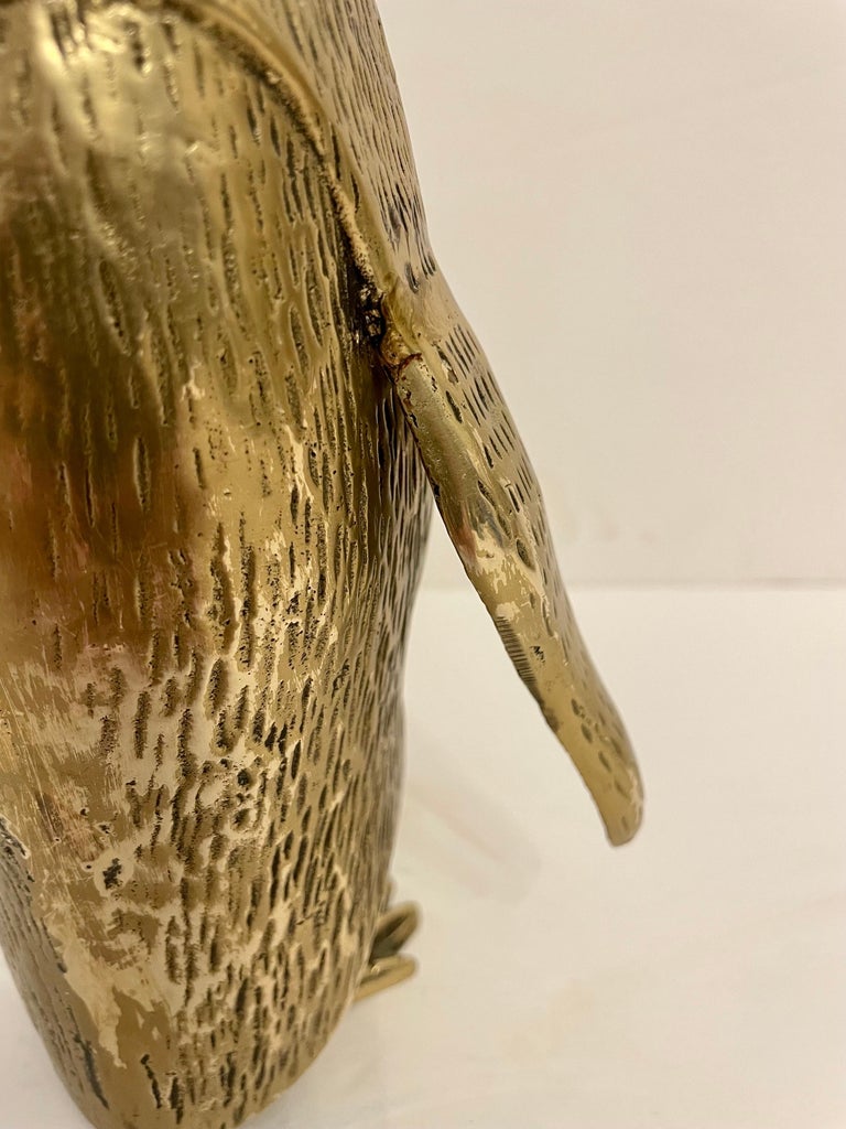 Vintage Hollywood Regency Brass Penguin Sculpture at 1stDibs