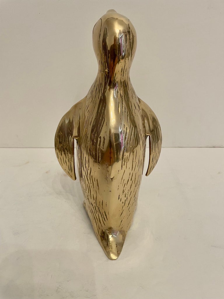 Vintage Hollywood Regency Brass Penguin Sculpture at 1stDibs