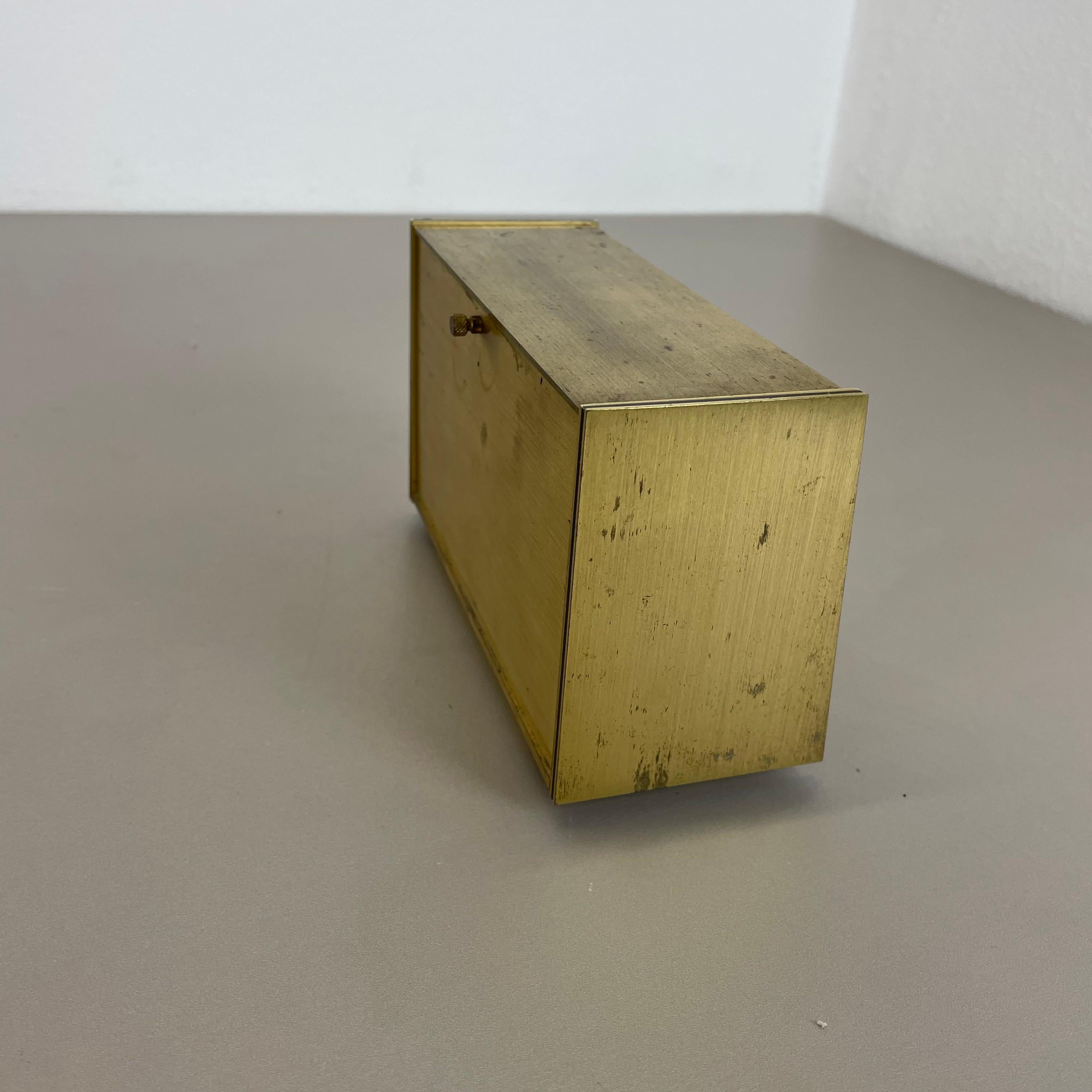 Vintage Hollywood Regency Brass Table Clock by Diehl Electro, Germany ...