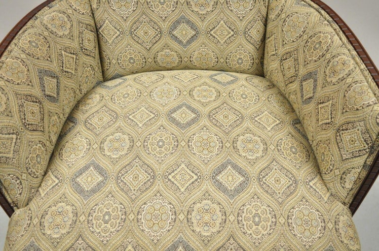 Vintage Hollywood Regency French Style Angled Back Mahogany Lounge ...