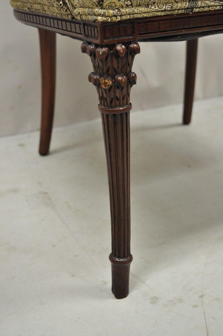 Vintage Hollywood Regency French Style Angled Back Mahogany Lounge ...
