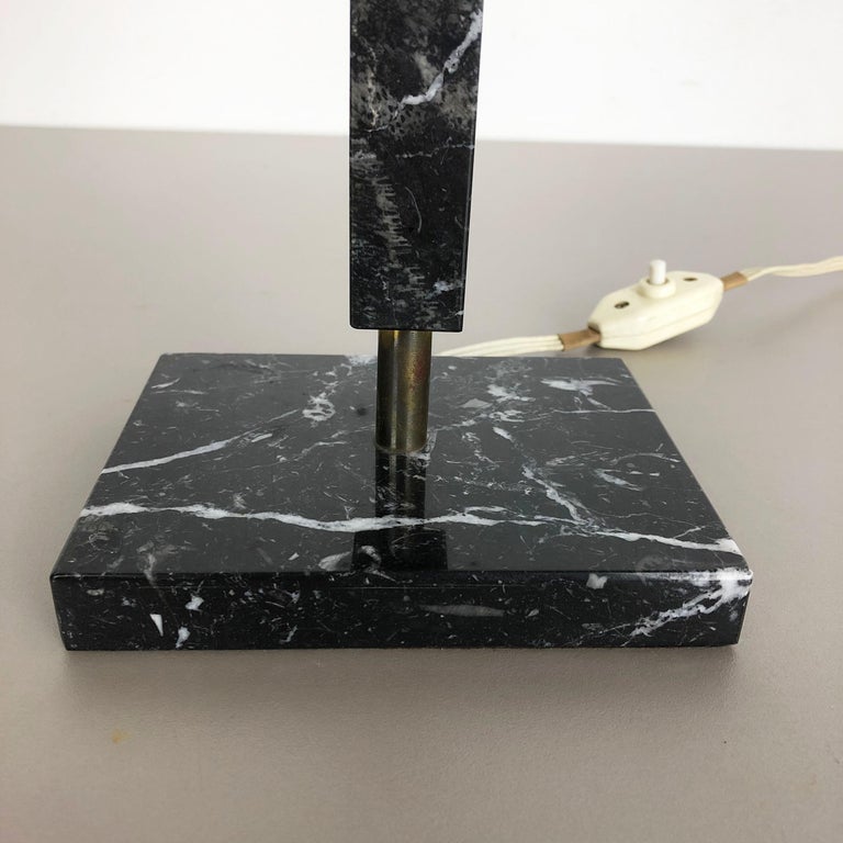 Vintage Hollywood Regency Marble Table Light with Opal Shade, Italy ...