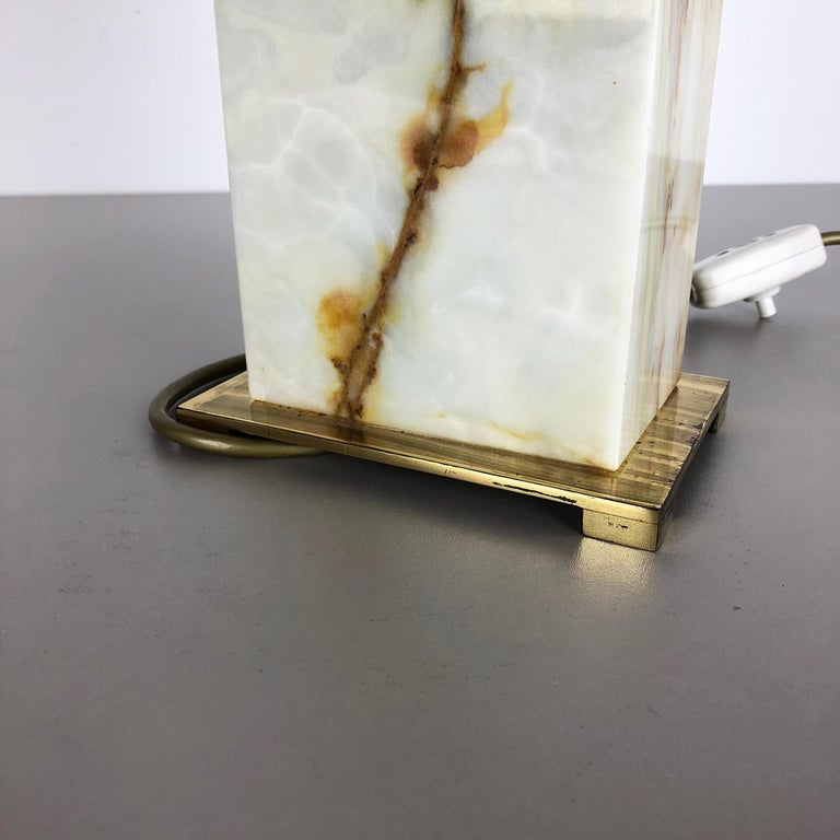 Vintage Hollywood Regency Onyx Marble Light Base Table Light, Italy ...