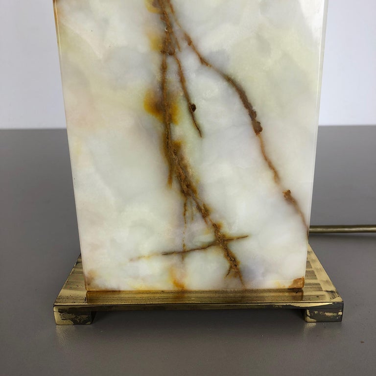Vintage Hollywood Regency Onyx Marble Light Base Table Light, Italy ...