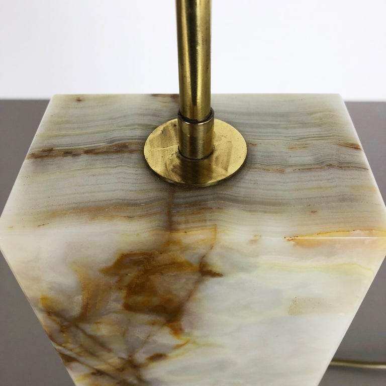 Vintage Hollywood Regency Onyx Marble Light Base Table Light, Italy ...