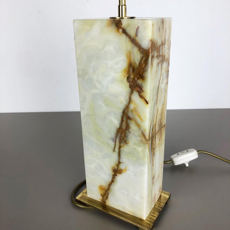 Vintage Hollywood Regency Onyx Marble Light Base Table Light, Italy ...