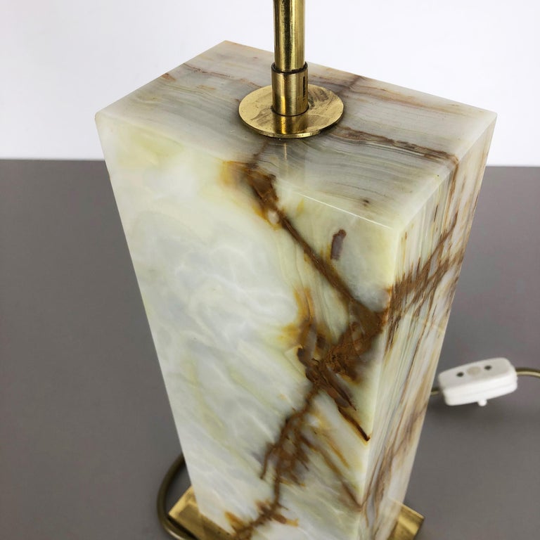 Vintage Hollywood Regency Onyx Marble Light Base Table Light, Italy ...