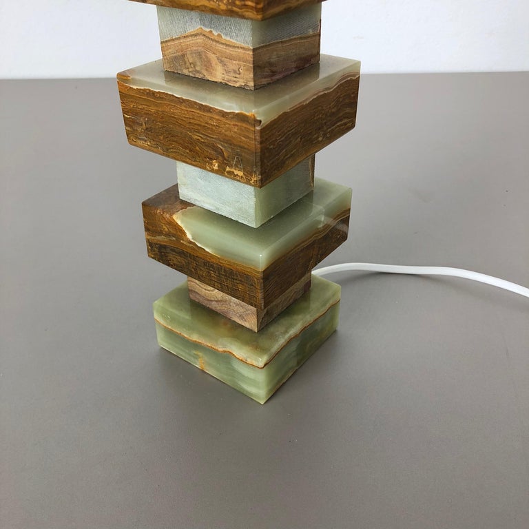 Vintage Hollywood Regency Onyx Marble Light Base Table Light, Italy ...