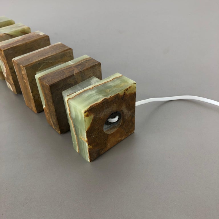 Vintage Hollywood Regency Onyx Marble Light Base Table Light, Italy ...