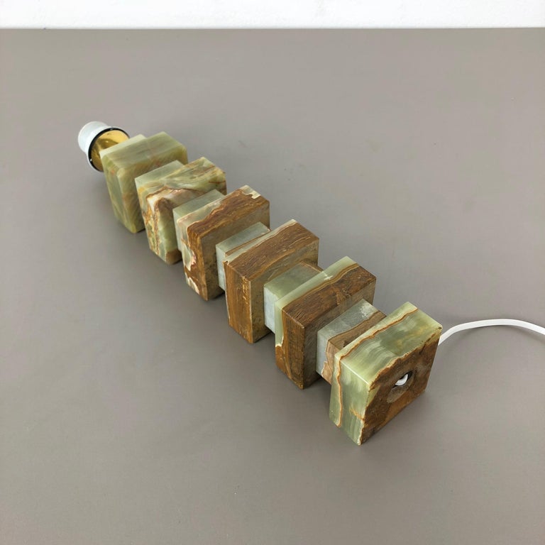 Vintage Hollywood Regency Onyx Marble Light Base Table Light, Italy ...