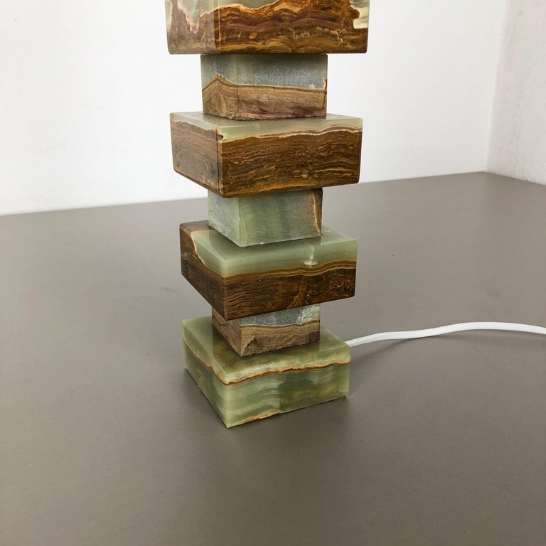 Vintage Hollywood Regency Onyx Marble Light Base Table Light, Italy ...