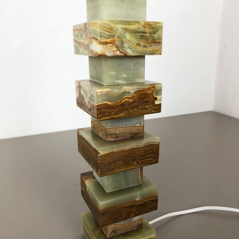 Vintage Hollywood Regency Onyx Marble Light Base Table Light, Italy ...