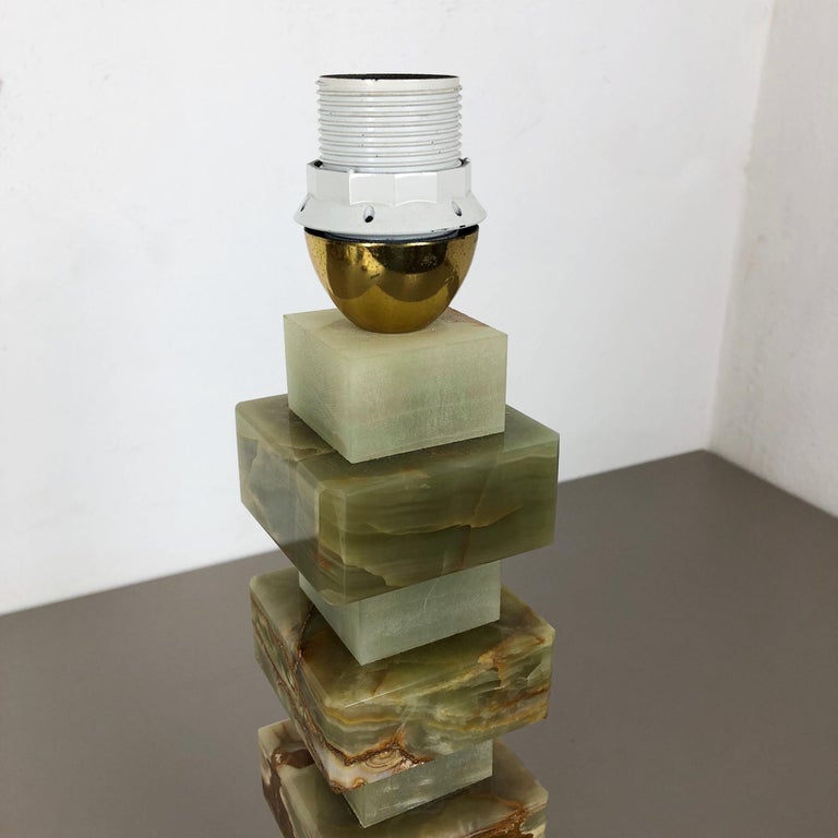 Vintage Hollywood Regency Onyx Marble Light Base Table Light, Italy ...