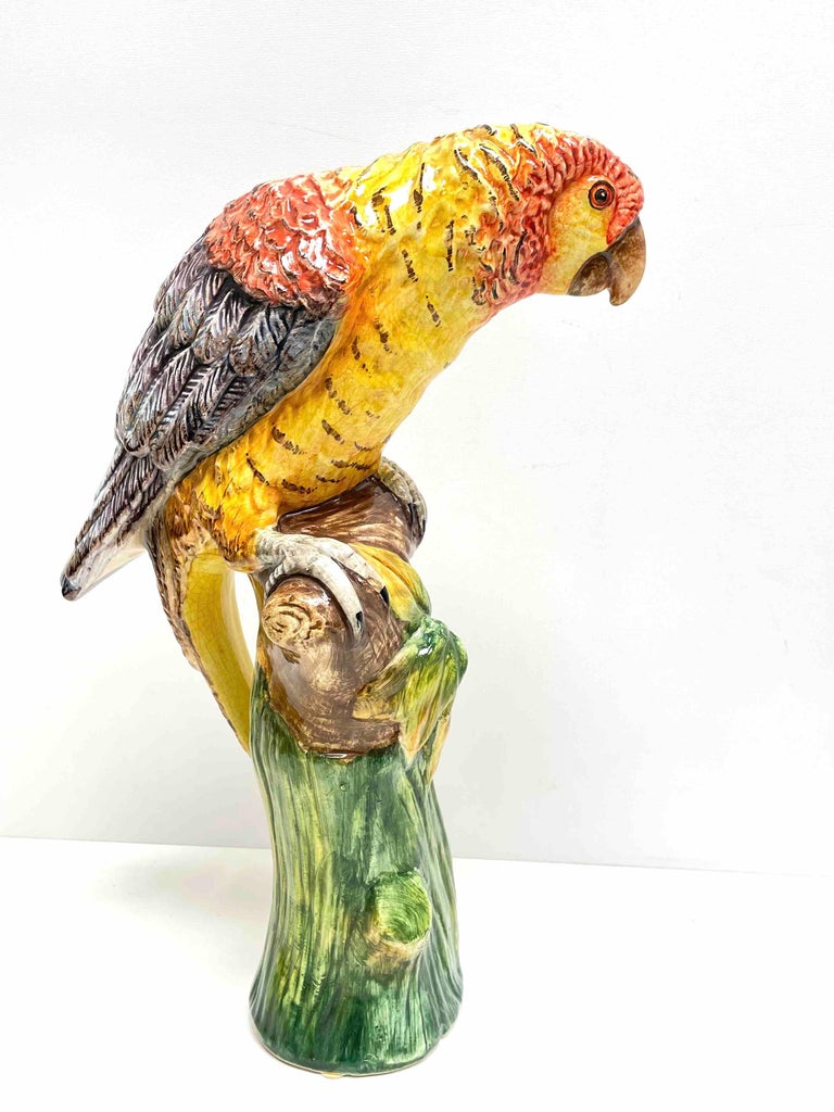 Vintage Hollywood Regency Parrot Statue Sculpture, Italy, 1950s For ...