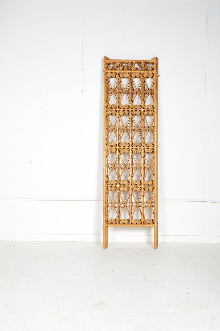 Vintage Hollywood Regency Rattan Screen at 1stDibs