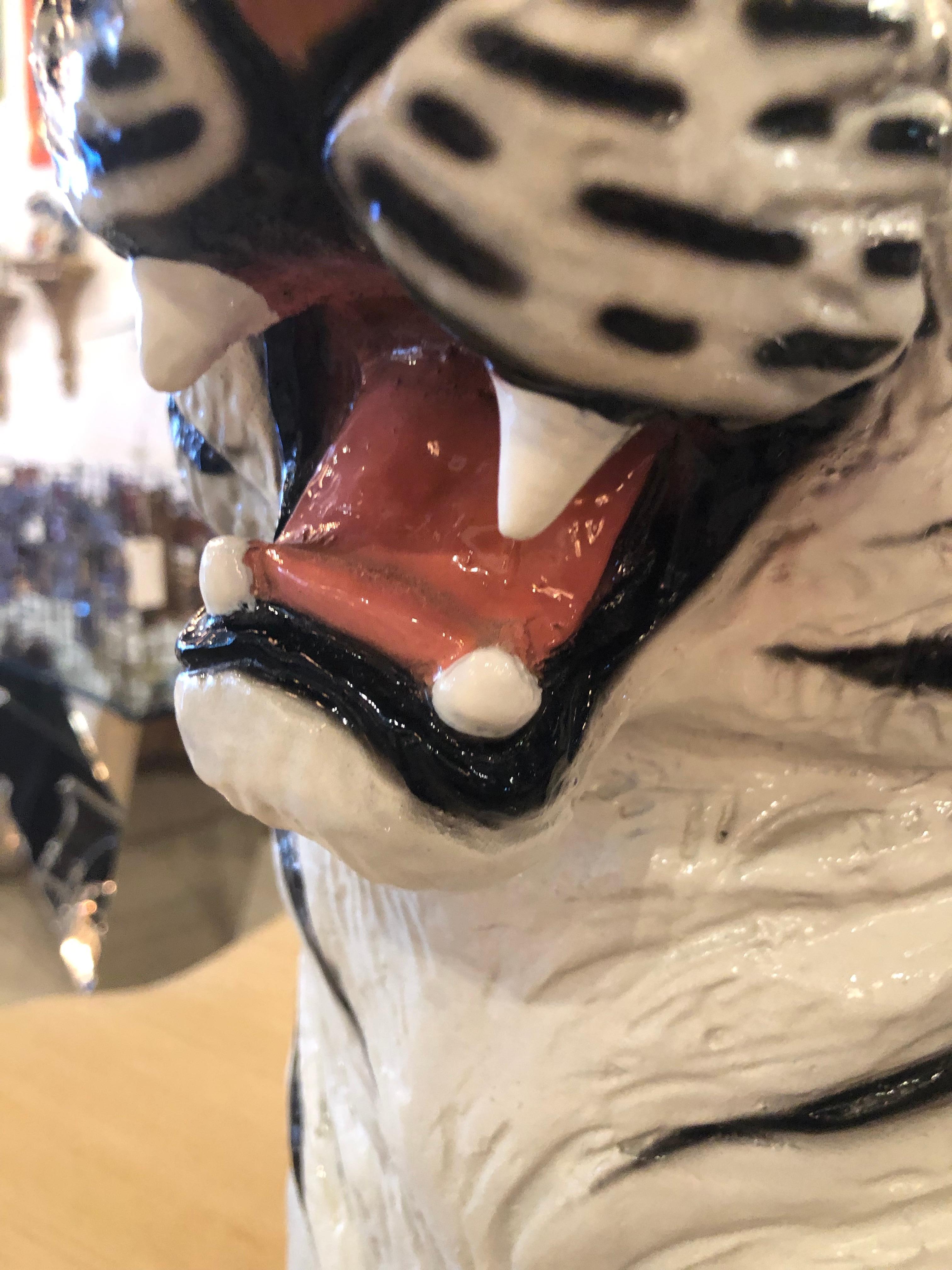 Vintage Hollywood Regency White Tiger Statue at 1stDibs | white tiger ...