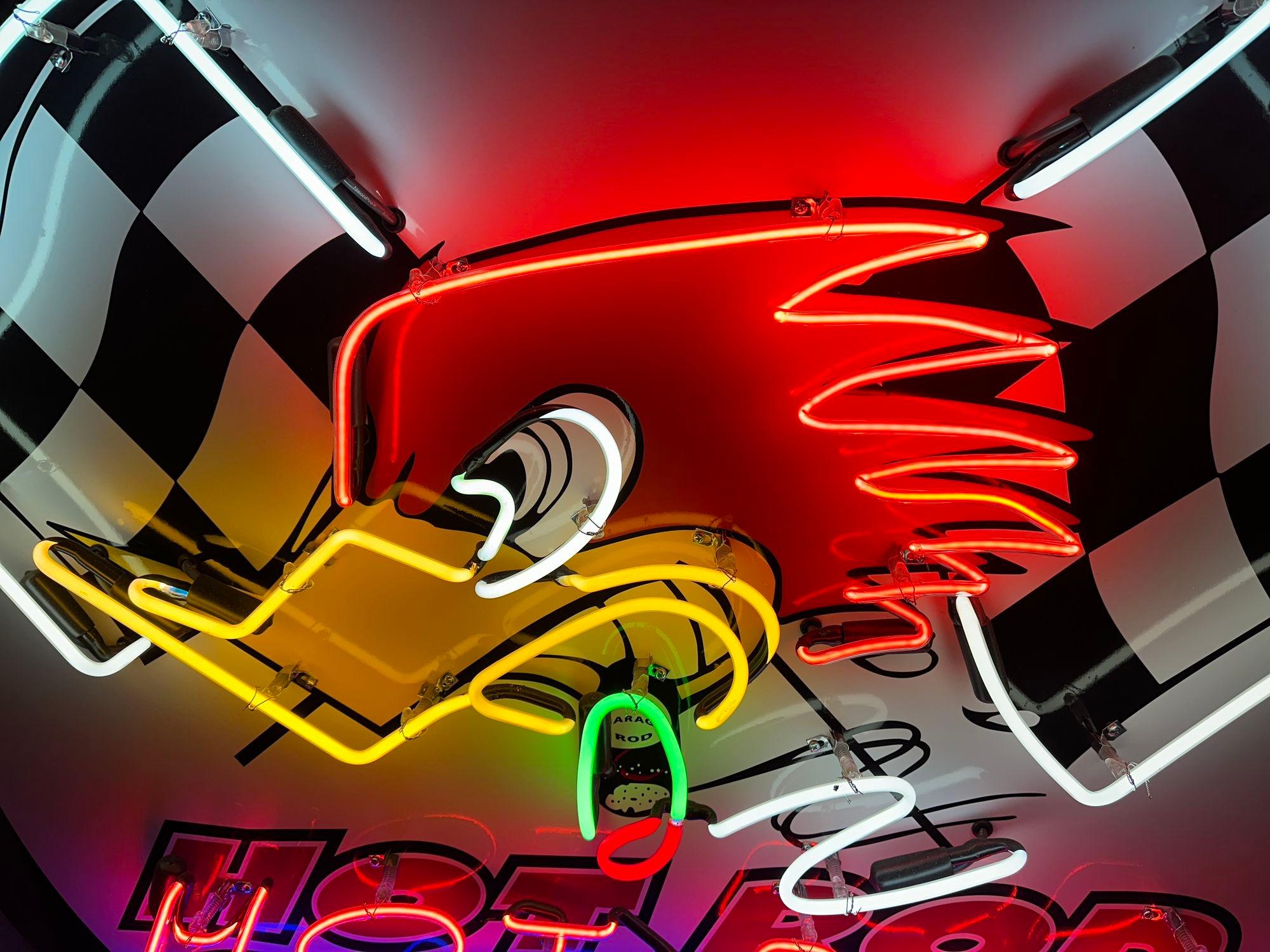Vintage Hot Rod Garage Neon Sign For Sale at 1stDibs