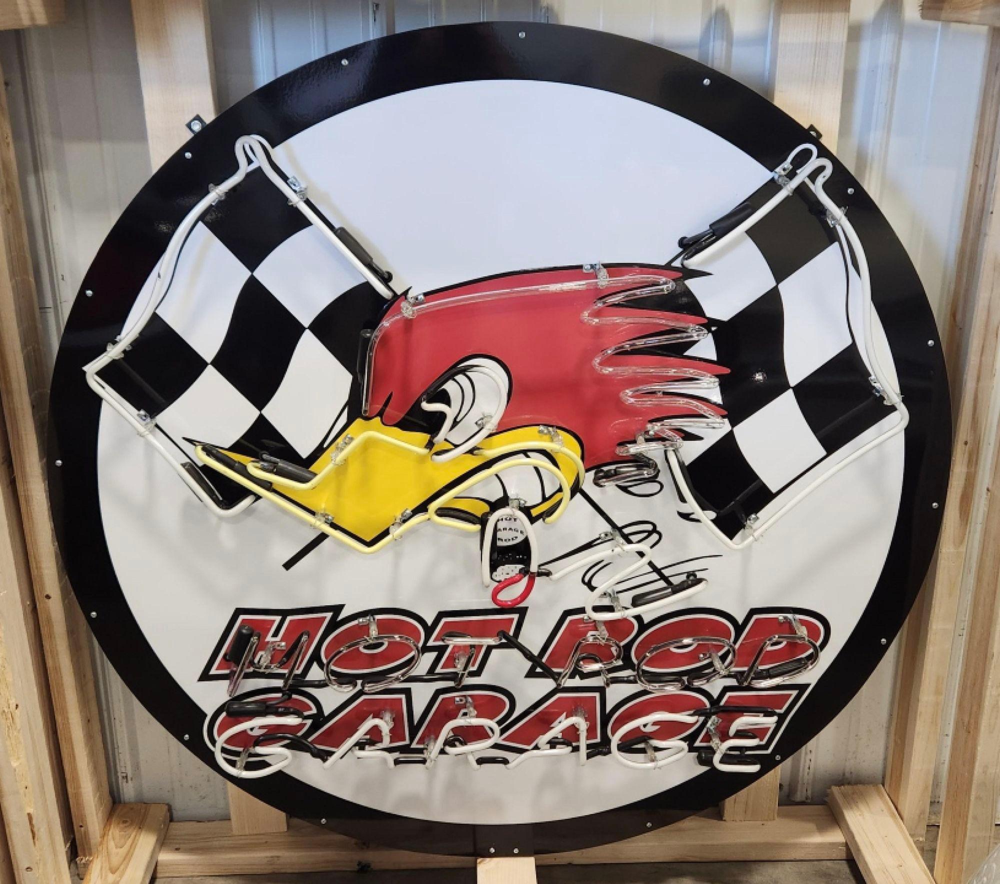 Vintage Hot Rod Garage Neon Sign For Sale at 1stDibs