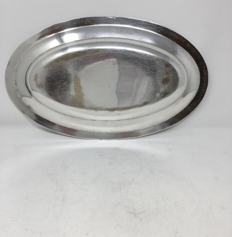 Vintage Hotel Silver Serving Platter at 1stDibs