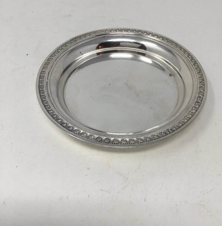 Vintage Hotel Silver Serving Platter at 1stDibs