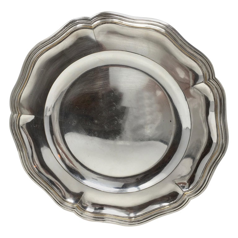 Vintage Hotel Silver Serving Platter For Sale at 1stDibs