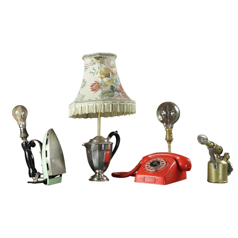 Vintage Household Items Repurposed as Lamps, 20th Century For Sale at ...