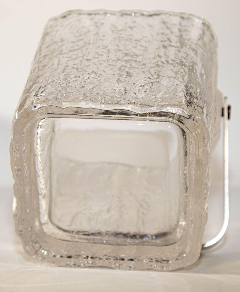 Vintage Hoya Glacier Ice Bucket With Textured Ice Glass, Japan, Circa ...