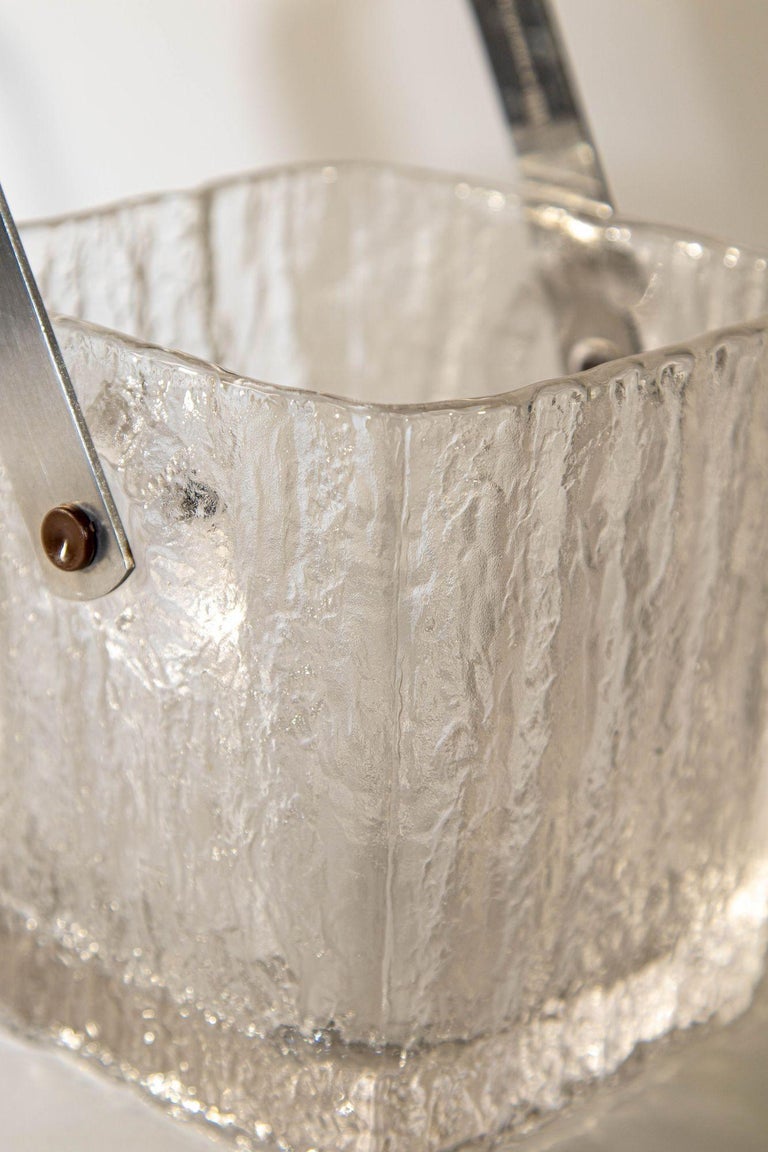 Vintage Hoya Glacier Ice Bucket With Textured Ice Glass, Japan, Circa ...