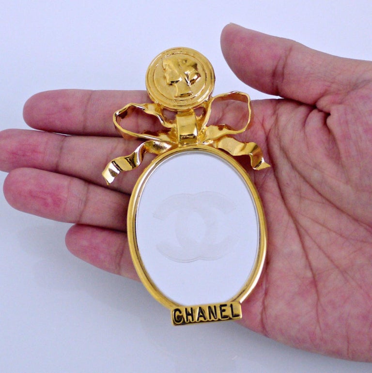 Vintage Huge CHANEL Mademoiselle Mirror Brooch at 1stDibs | chanel ...