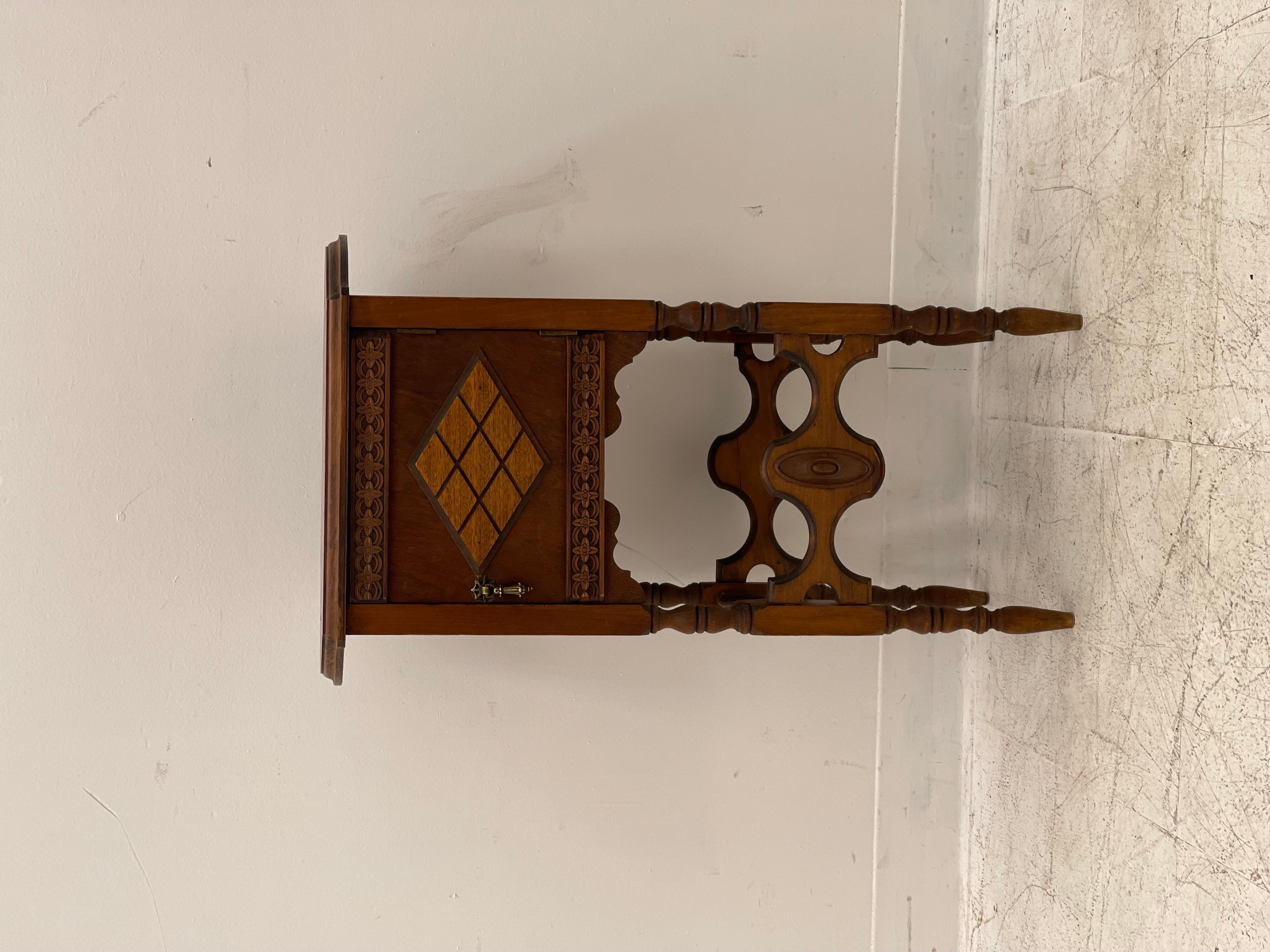 Vintage Humidor Stand Side Table with Hand Turned Details For Sale at ...