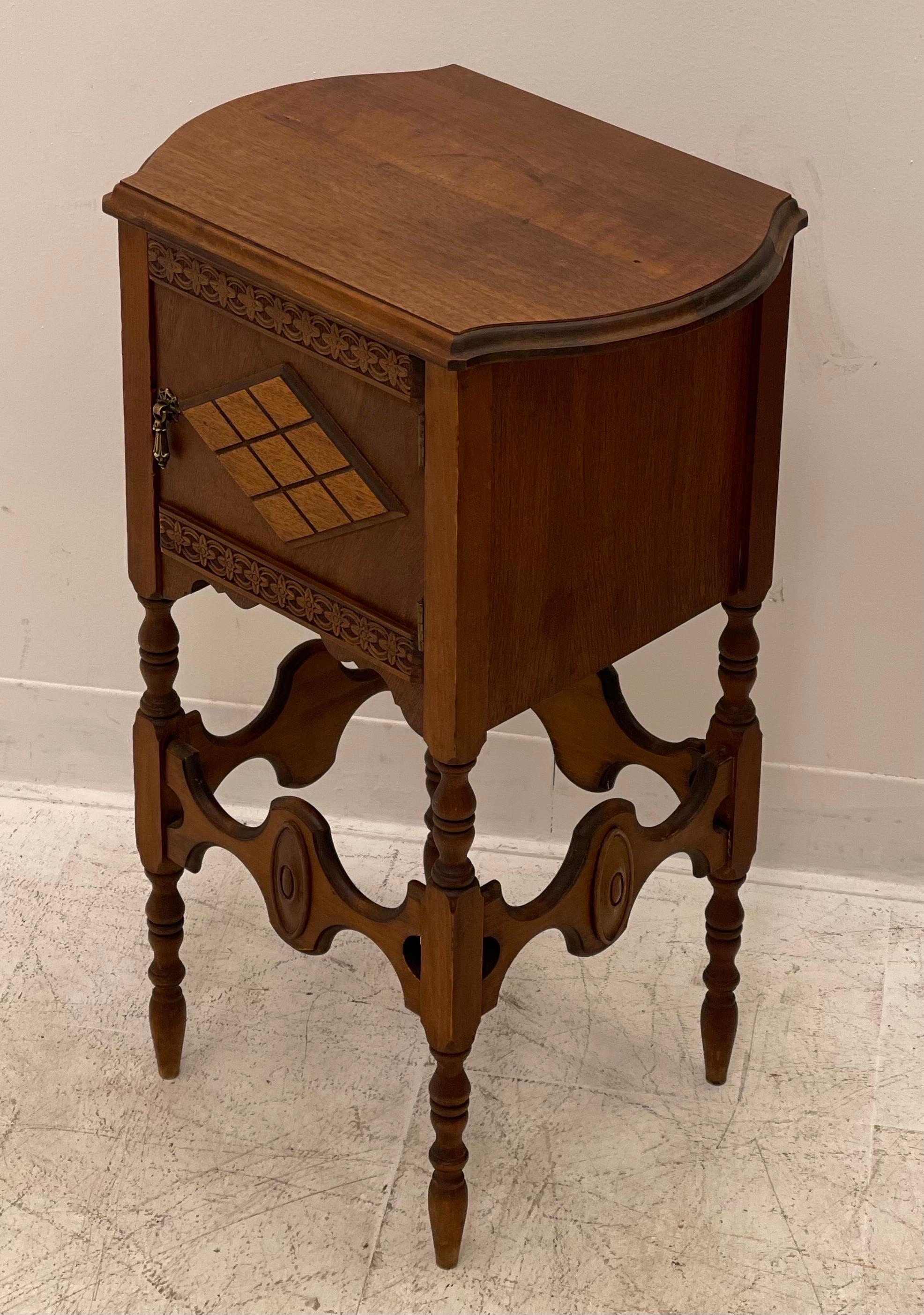 Vintage Humidor Stand Side Table with Hand Turned Details For Sale at ...
