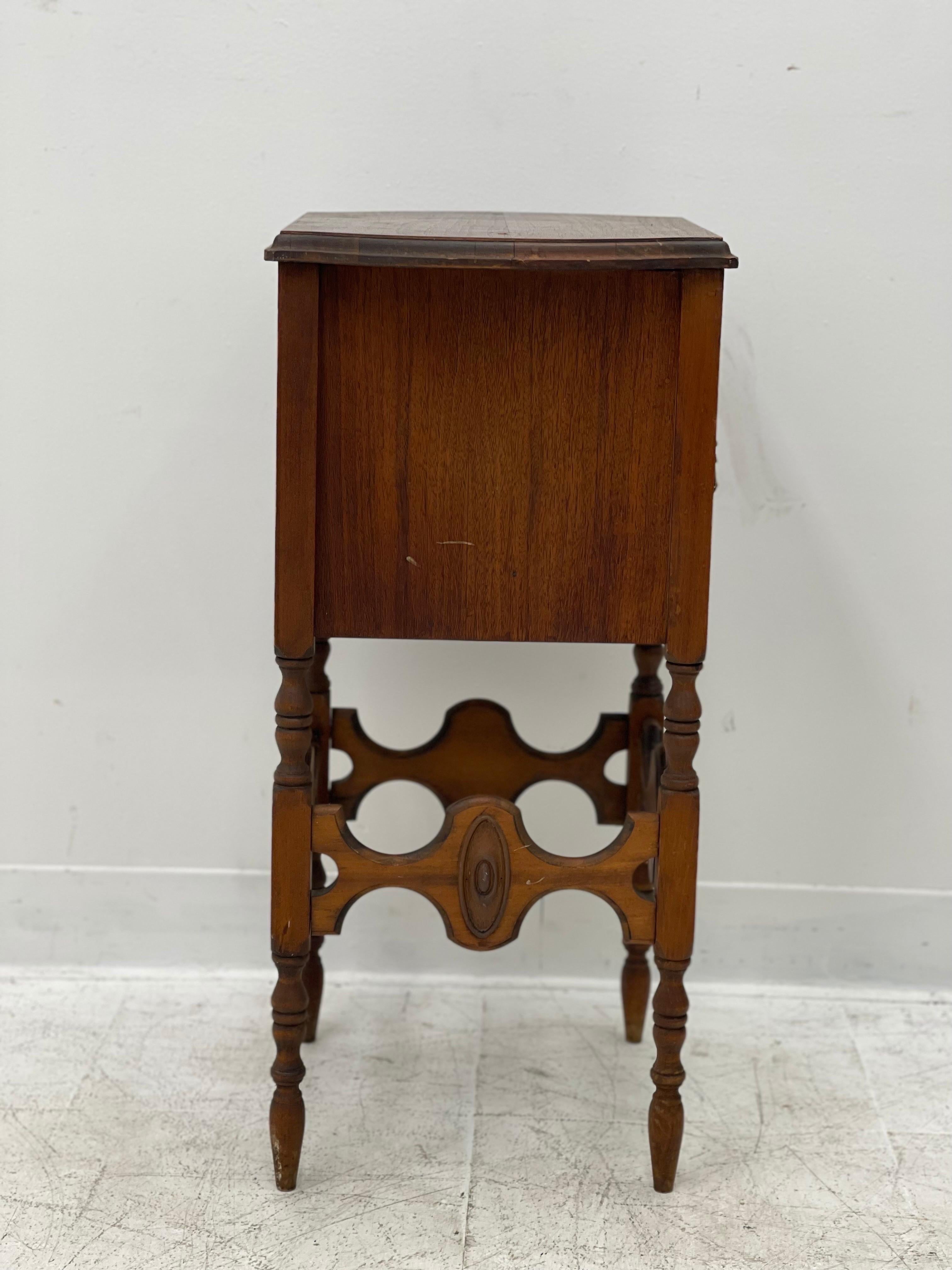 Vintage Humidor Stand Side Table with Hand Turned Details For Sale at ...