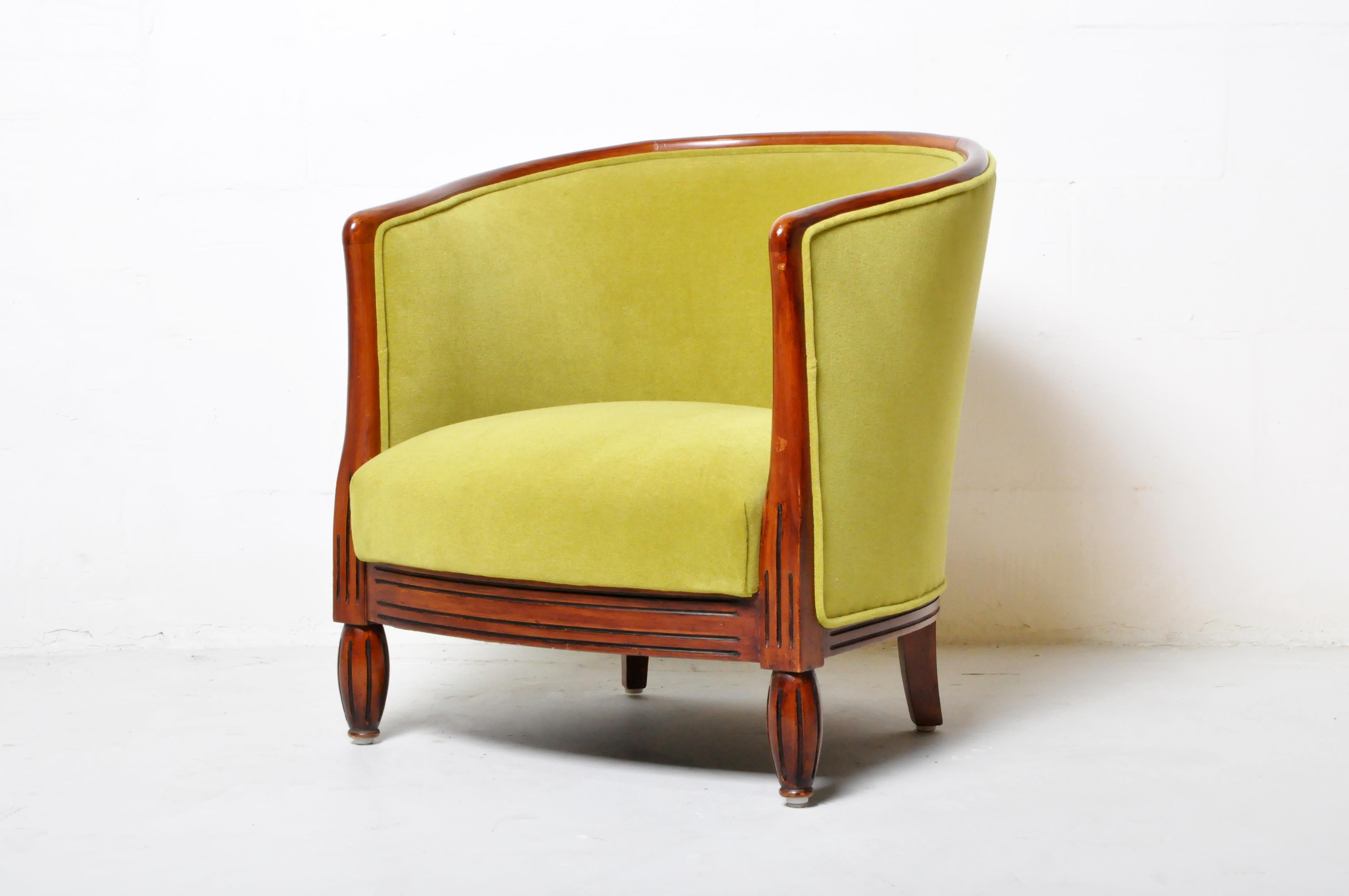 Vintage Hungarian Art Deco Round Back Chair at 1stDibs | vintage round ...