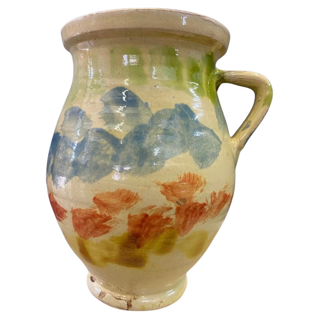 Rustic Early 1800's Handmade Antique French Walnut Oil Jug at 1stDibs