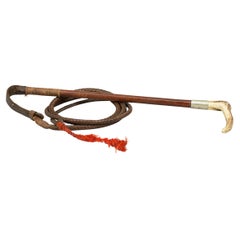 Vintage Hunting Whip, Riding Crop with Antler Handle at 1stDibs