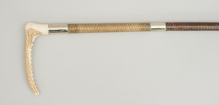 Vintage Hunting Whip, Riding Crop with Antler Handle at 1stDibs