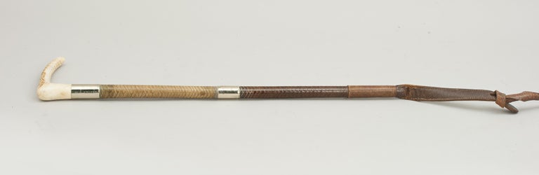 Vintage Hunting Whip, Riding Crop with Antler Handle at 1stDibs