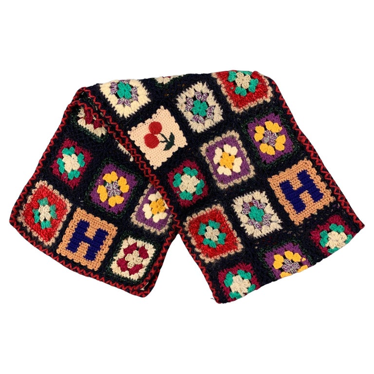 Vintage HYSTERIC GLAMOUR Multi-Color Patchwork Crochet Scarf at 1stDibs ...