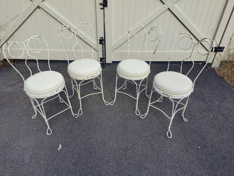 Vintage Ice Cream Parlor Chairs For Sale at 1stDibs