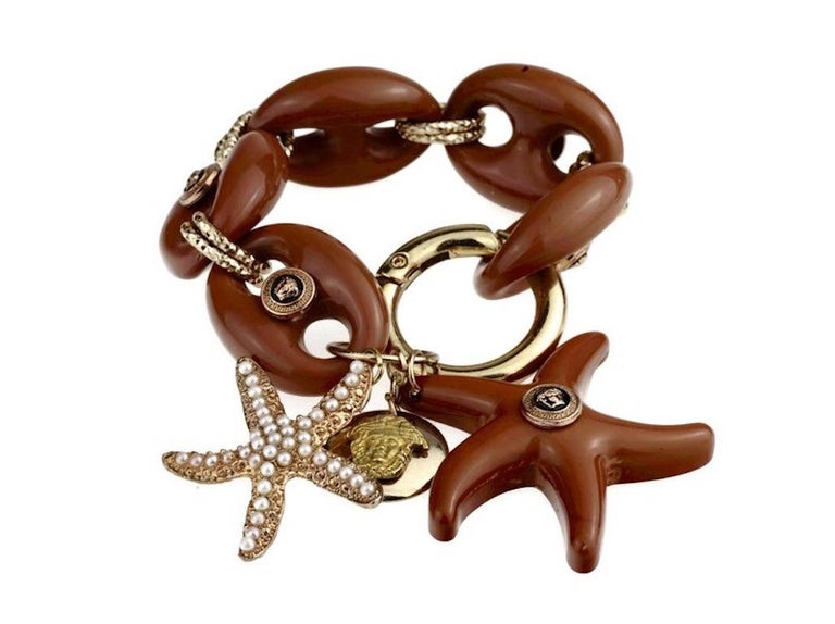 Vintage Iconic 1992 GIANNI VERSACE Medusa Starfish Bracelet For Sale at ...