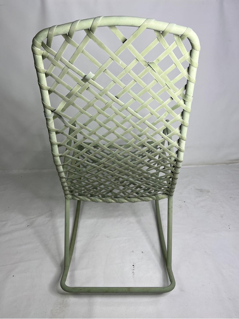 Vintage Iconic Brown Jordan Pale Green "Tamiami" Woven Rocking Chair ...