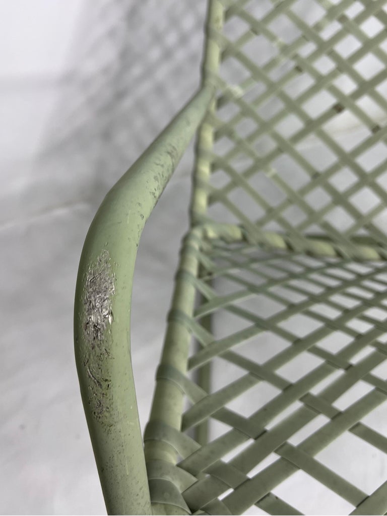 Vintage Iconic Brown Jordan Pale Green "Tamiami" Woven Rocking Chair ...